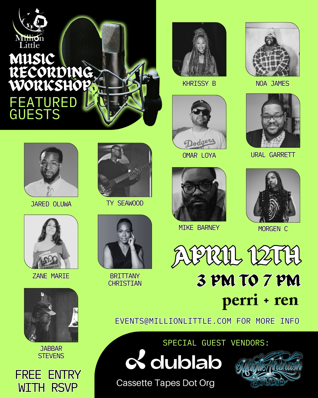 Million Little Presents: FREE Music Workshop for Young Creatives ...